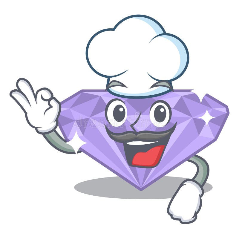 Chef Violet Diamond Isolated with the Character Stock Vector ...