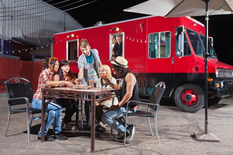 Chef Watching Happy Customers Eat Stock Photo - Image of cafe, mature ...