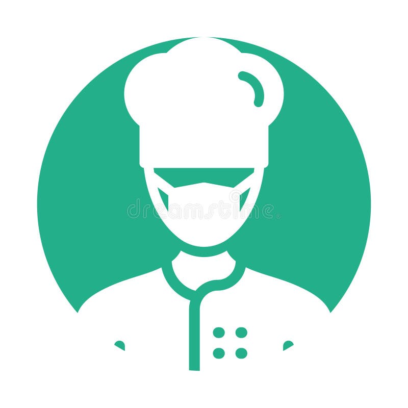 Chef Wearing Mask Vector Icon Which Can Easily Modify or Edit Stock ...