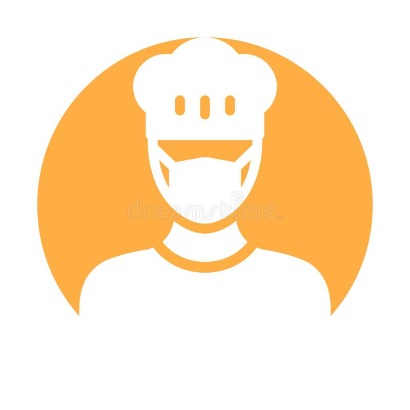 Chef Wearing Mask Vector Icon Which Can Easily Modify or Edit Stock ...