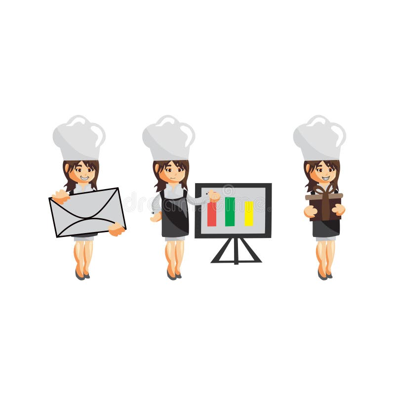 Menu Template Cartoon Chef Woman Stock Illustrations – 334 Menu ...