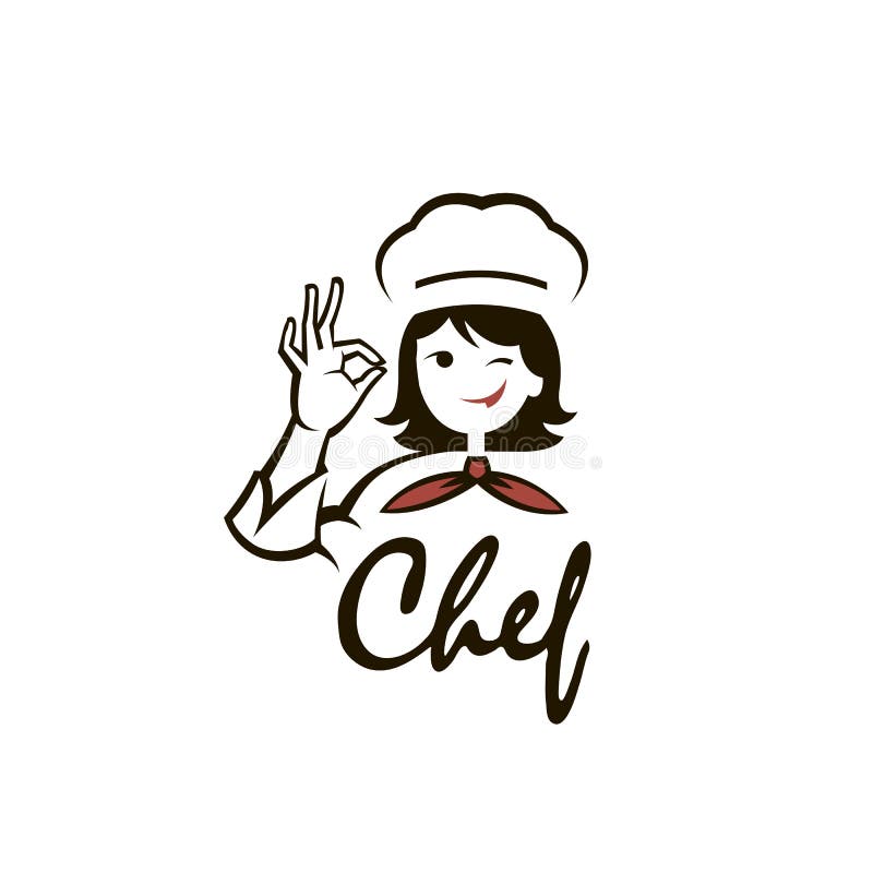 Chef Woman Design Stock Vector Illustration Of Logo 183742987