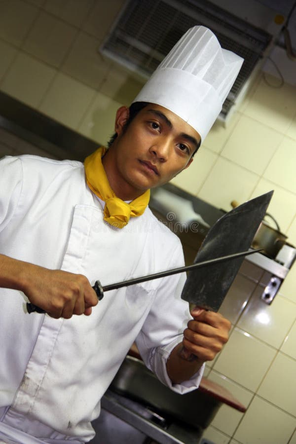 Chef at work stock photo. Image of good, location, banqutte - 9882262