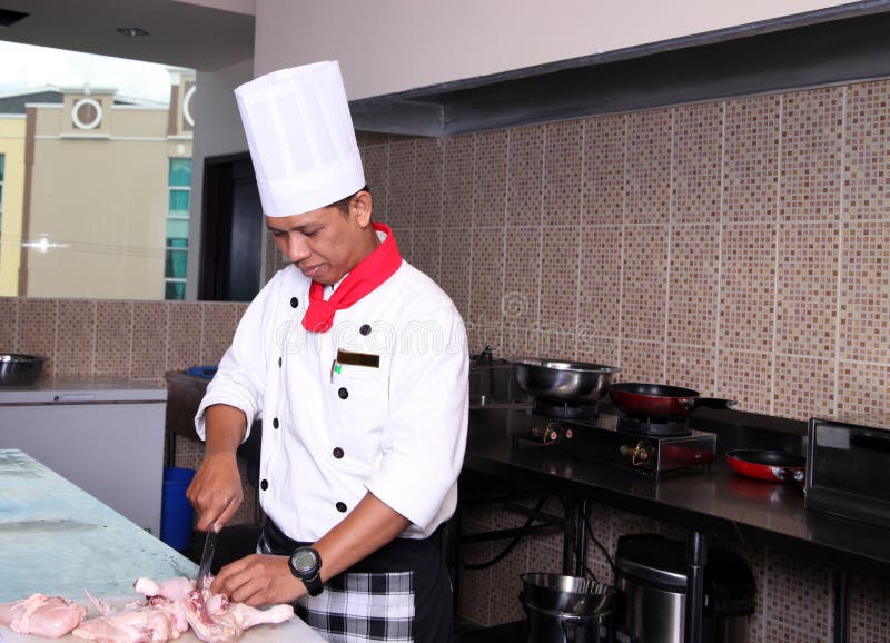 Chef at work stock image. Image of portrait, banquette - 15480195