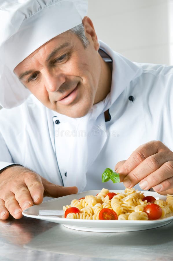 Happy chef at work stock photo. Image of people, caucasian - 26326500