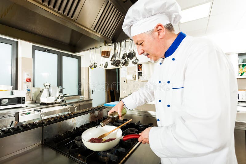 Chef at work stock photo. Image of seasoning, male, people - 38212758