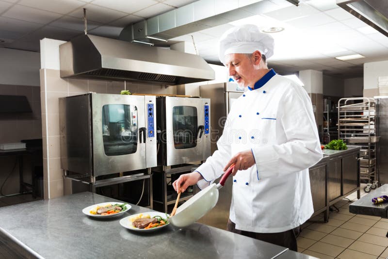 Chef at work stock image. Image of restaurant, chef, male - 38212973