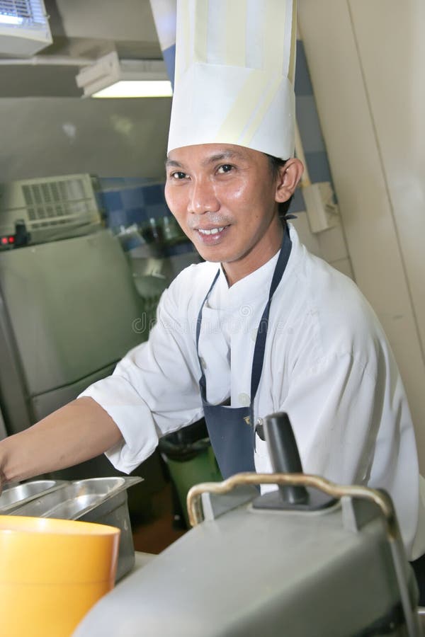 Chef at work stock photo. Image of restaurant, kitchen - 7466634