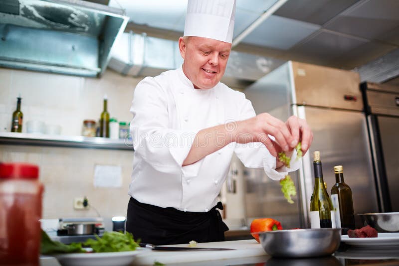 Chef at work stock image. Image of breakfast, making - 59011019