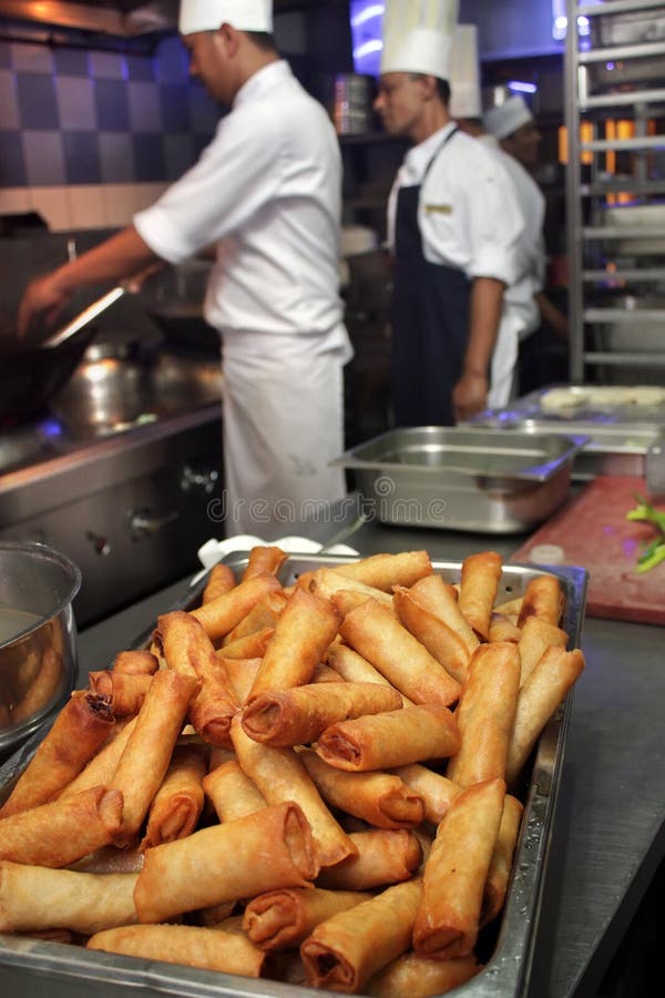Chef Working in the Kitchen Stock Image - Image of industry, restaurant ...