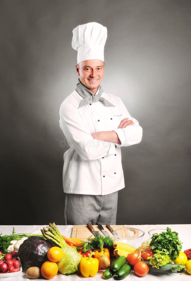 Chef presenting food stock photo. Image of chef, cook - 14985460
