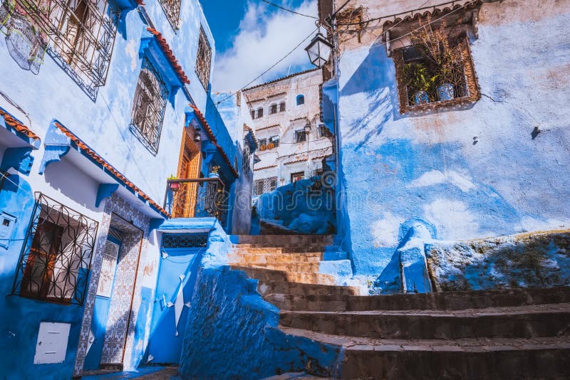 Chefchaouen - Blauwe Stad Van Marokko Mooie Mening Vanaf De ...