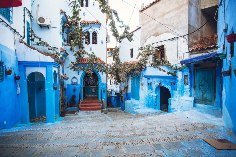 Chefchaouen Blauwe Stad Van Marokko Stock Foto - Image of marokkaans ...