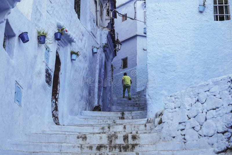 Chefchaouen Die De Beroemde Blauwe Stad Van Marokko is Redactionele ...