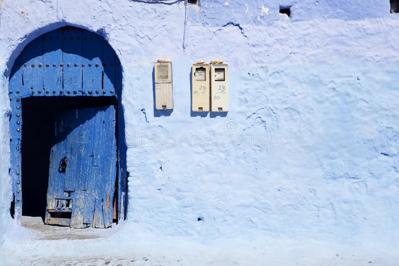 Chefchouen Moroccan Blue City in the Mountains Stock Photo - Image of ...
