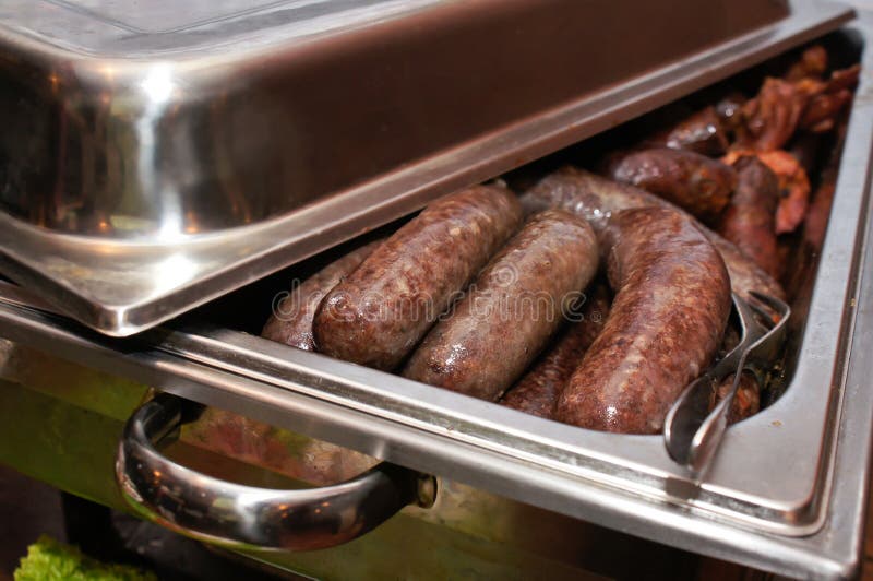 Cheffing sausages stock image. Image of night, chat, menu - 23644703