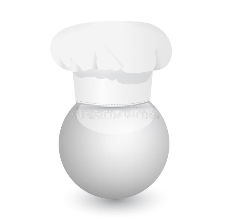 Chefs Cap on a Sphere Illustration Stock Illustration - Illustration of ...