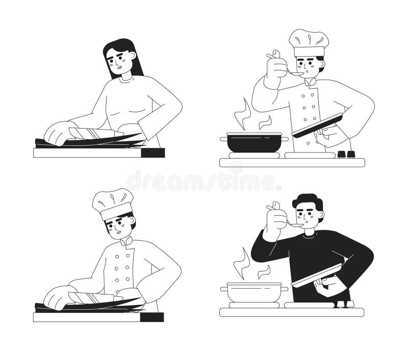 Male Female Chefs Stock Illustrations – 318 Male Female Chefs Stock ...