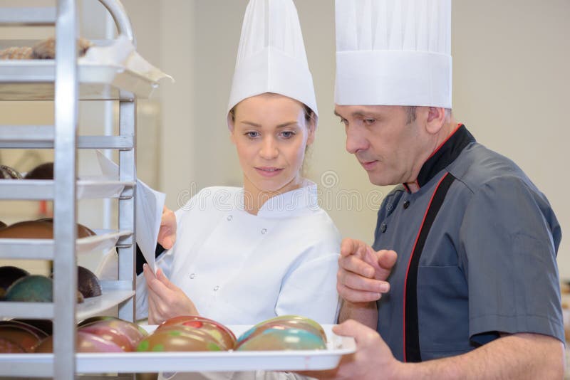 Chefs Cooking Pastries in Bakery Stock Image - Image of artisan, cake ...