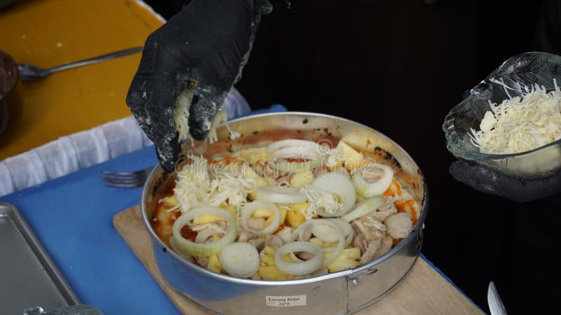 The Chefs Make Pizza Dough for Customers Stock Photo - Image of flame ...