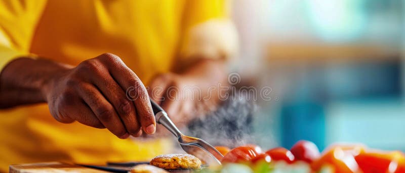 Chefs Preparing and Cooking Dishes in a Busy Kitchen Stock Illustration ...
