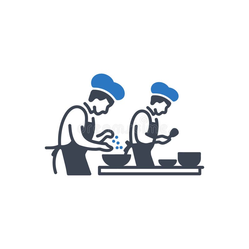 Chefs Preparing Food Icon stock vector. Illustration of symbol - 384696172