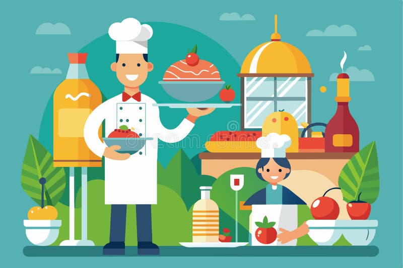 Chefs Present Various Dishes and Ingredients, Highlighting a Catering ...