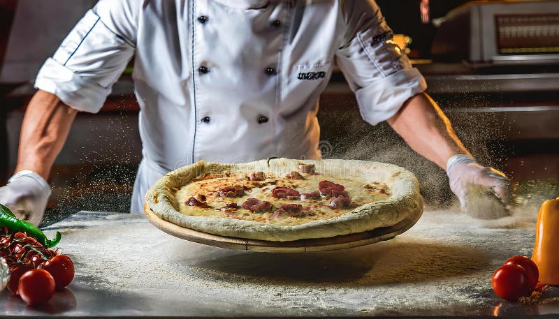 Chefs Showcase Their Skills during Lively Pizza-making Contest Stock ...