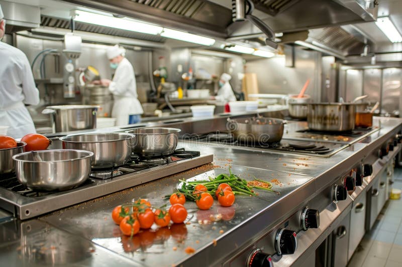 Chefs in a Spacious Kitchen Highlight the Need for Clean Surfaces To ...