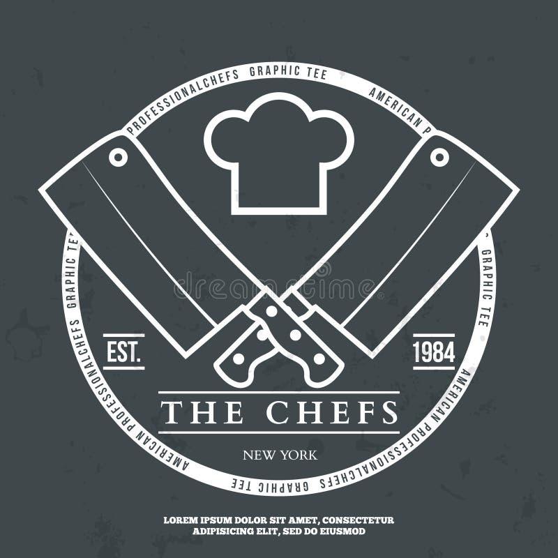 Chefs Vintage T-shirt Graphics Print Vector Stock Vector - Illustration ...