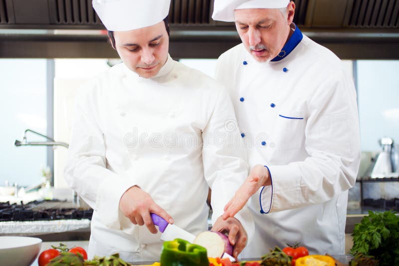Chefs at work stock image. Image of meat, chefs, male - 38212787