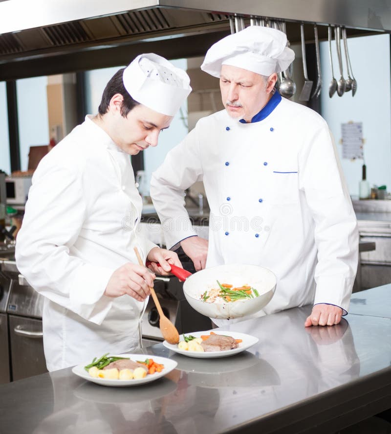 Chefs at work stock photo. Image of cook, student, teacher - 38212826