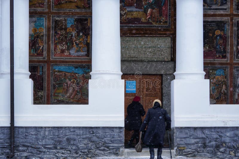 Cheia Monastery Courtyard at Prahova County Editorial Photo - Image of ...