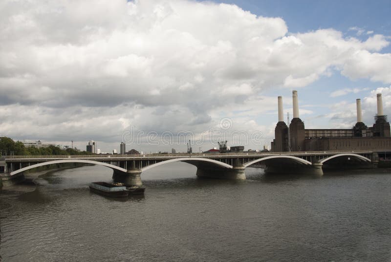 Chelsea bridge stock photo. Image of chimney, clouds - 24980064