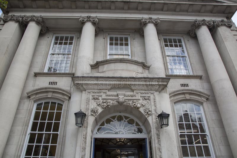 Chelsea Town Hall in London Stock Photo - Image of facade, britain ...