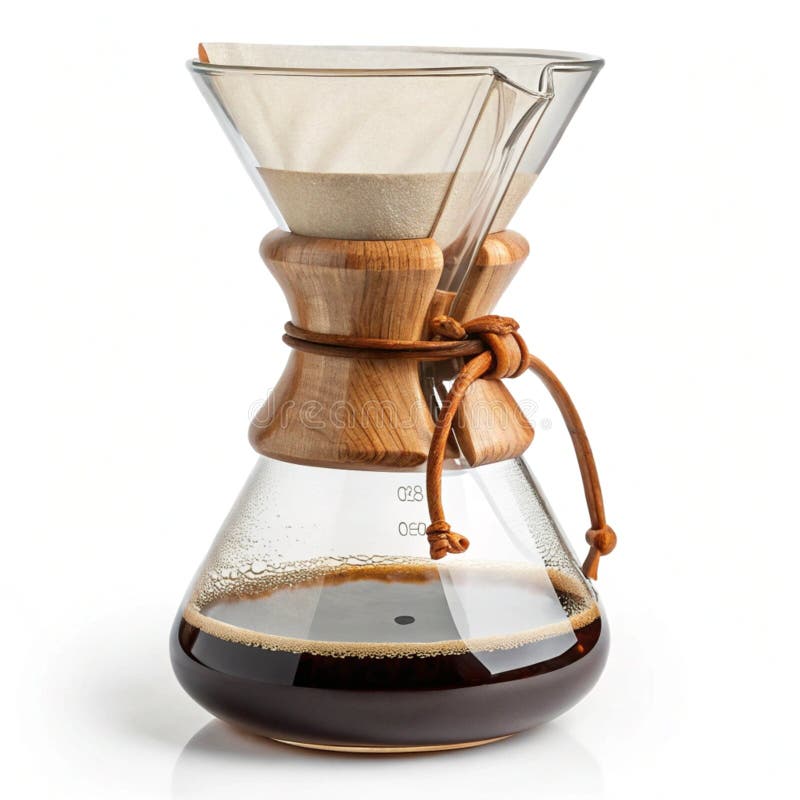 Chemex Coffee 3D Icon Isolated on White Background Stock Illustration ...