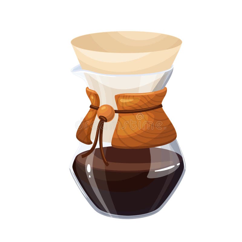 Chemex coffee maker stock vector. Illustration of symbol - 233370081