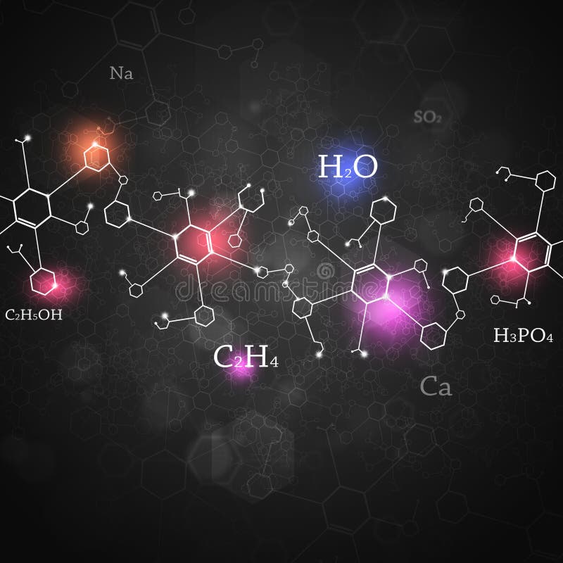Chemical Abstract White Background Stock Illustration - Illustration of ...