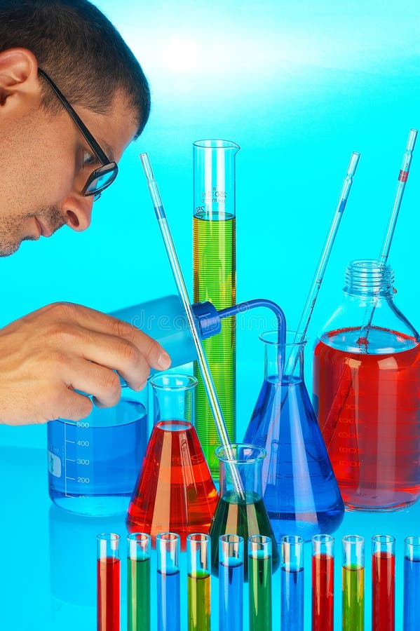 Chemical reaction stock photo. Image of analysis, eprouvette - 1171684