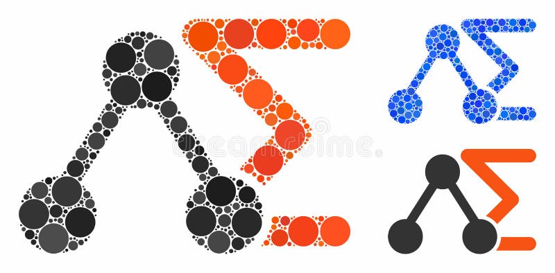 Chemical Analysis Composition Icon of Circles Stock Illustration ...