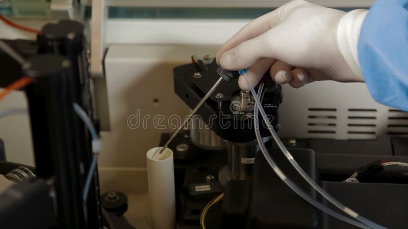 Chemical Analysis with Laboratory Modern Equipment Stock Footage ...