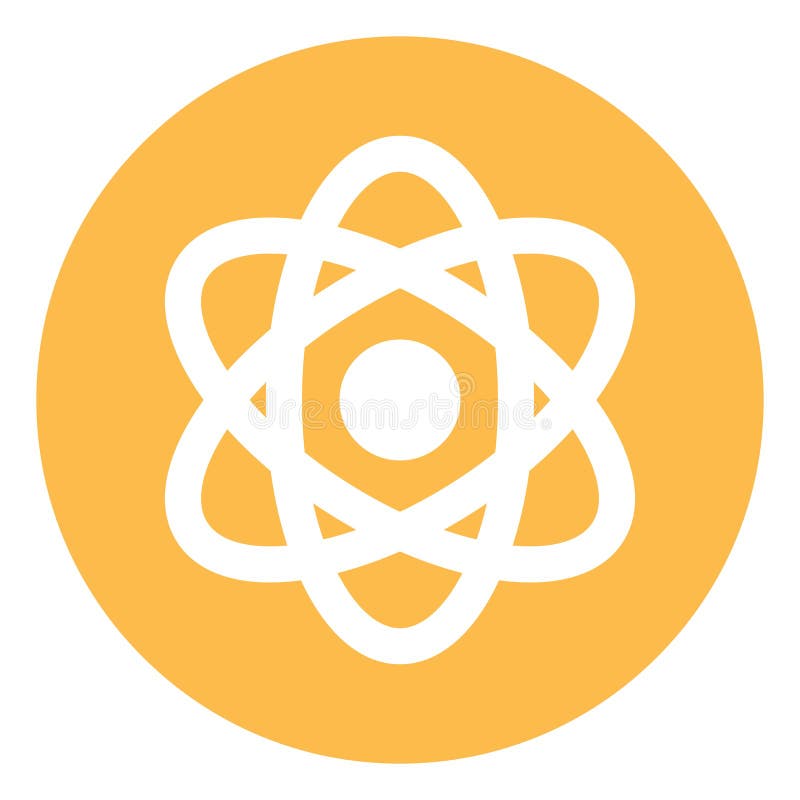Chemical atom, icon stock vector. Illustration of tech - 260371802