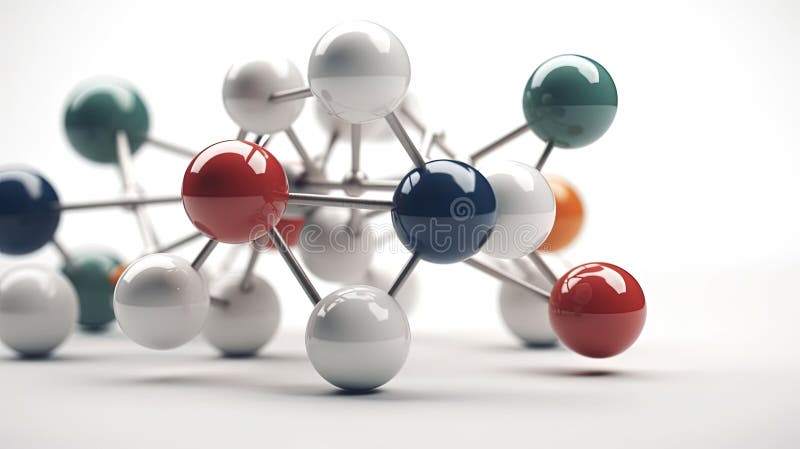 Chemical Atom in White Color White Background Stock Illustration ...