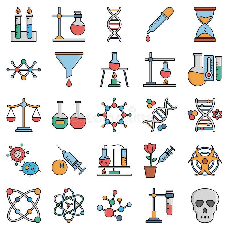 Chemical & Bio Lab Equipment Vector Icons Pack Every Single Icon Can ...