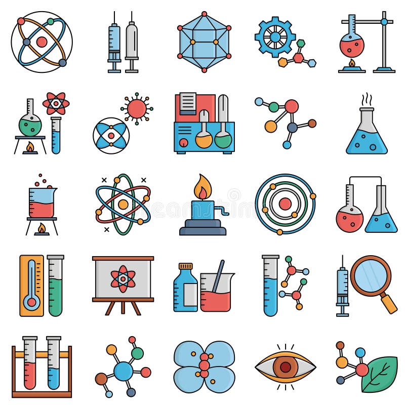 Chemical & Bio Lab Equipment Vector Icons Pack Every Single Icon Can ...