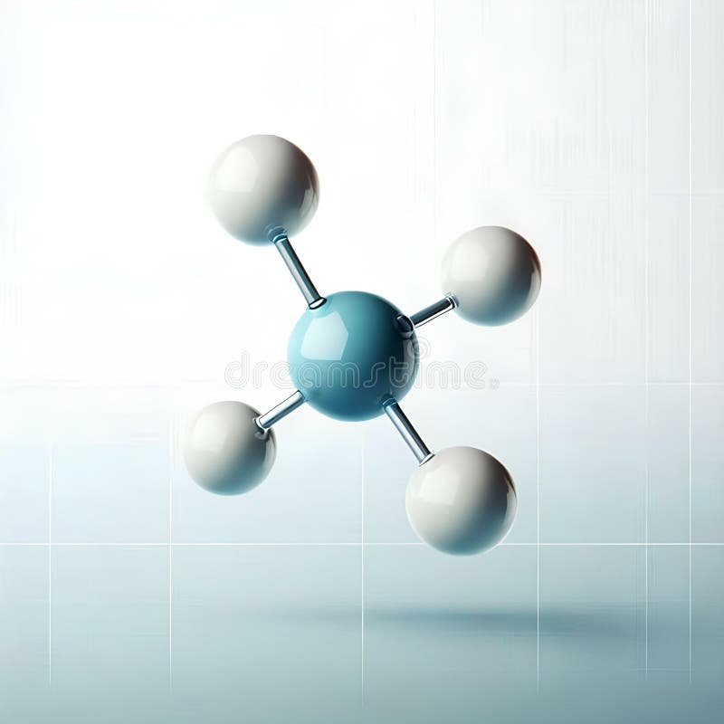 Chemical Bonds between Atoms Forming a Molecule Stock Illustration ...