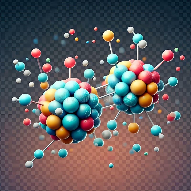 Chemical Bonds between Atoms Forming a Molecule Stock Illustration ...