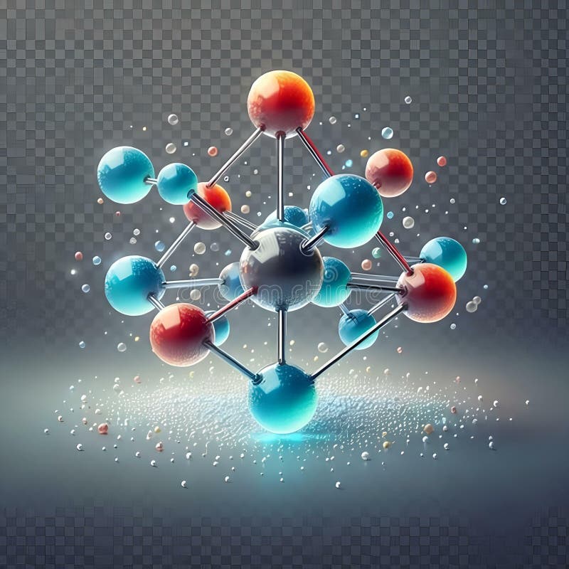 Chemical Bonds between Atoms Forming a Molecule Stock Illustration ...