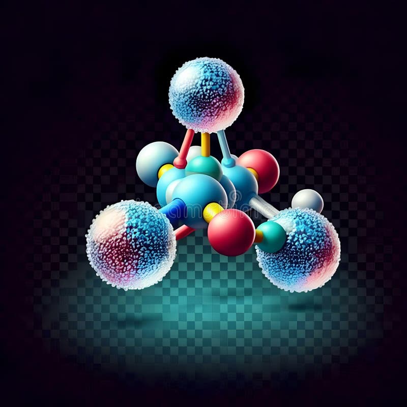 Chemical Bonds between Atoms Forming a Molecule Stock Illustration ...