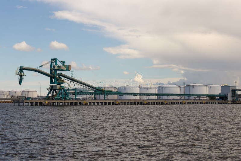 Chemical cargo terminal stock photo. Image of pier, plant - 259380706